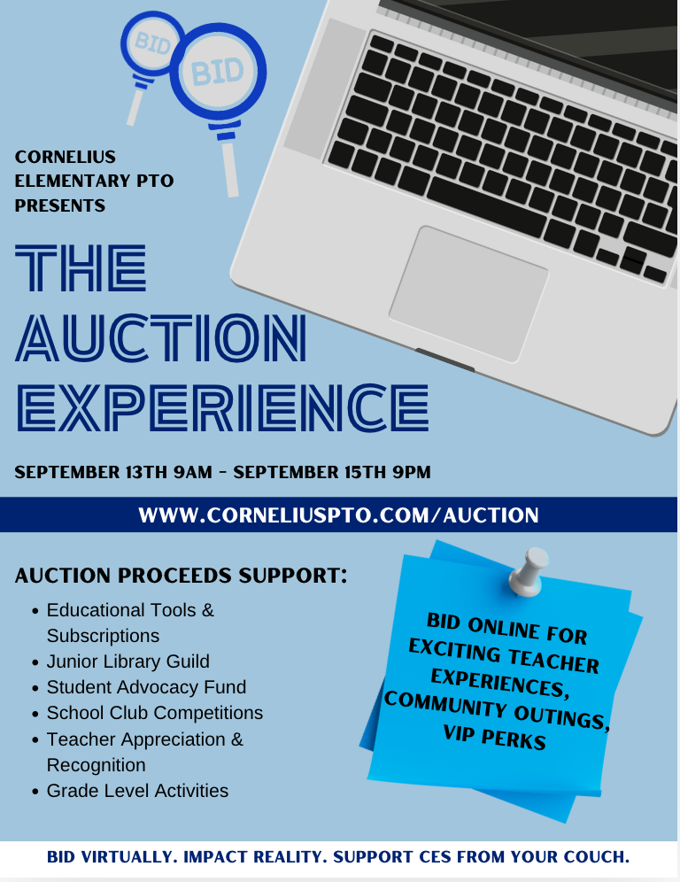The Auction Experience – Cornelius Elementary PTO | Supporting our ...